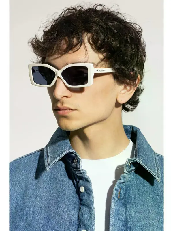 Jacquemus X Linda Farrow Les Lunettes Spiaggia Sunglasses - White