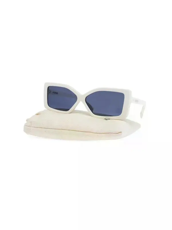 Jacquemus X Linda Farrow Les Lunettes Spiaggia Sunglasses - White