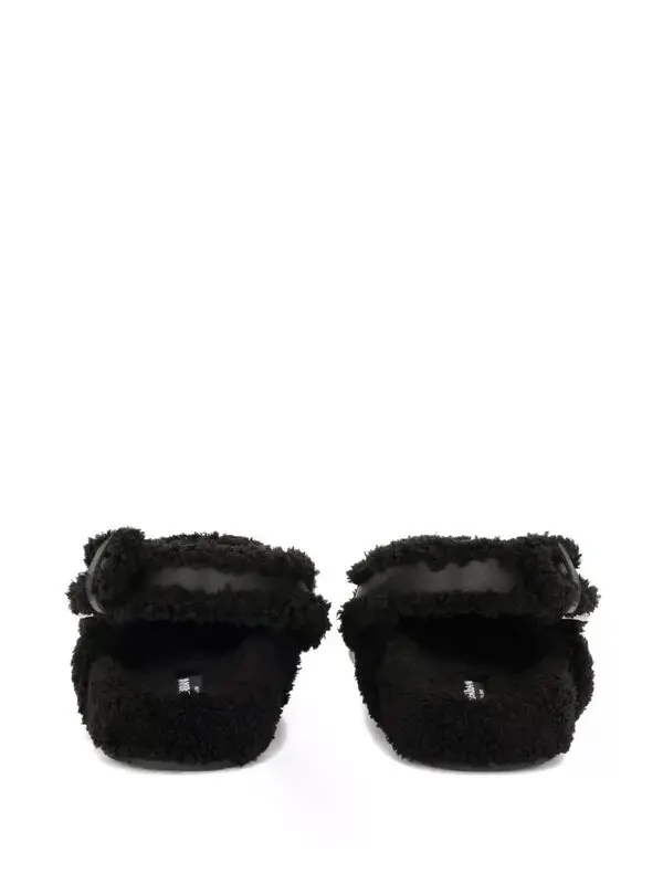 Dolce & Gabbana Faux Fur-trimmed Jacquard Mules