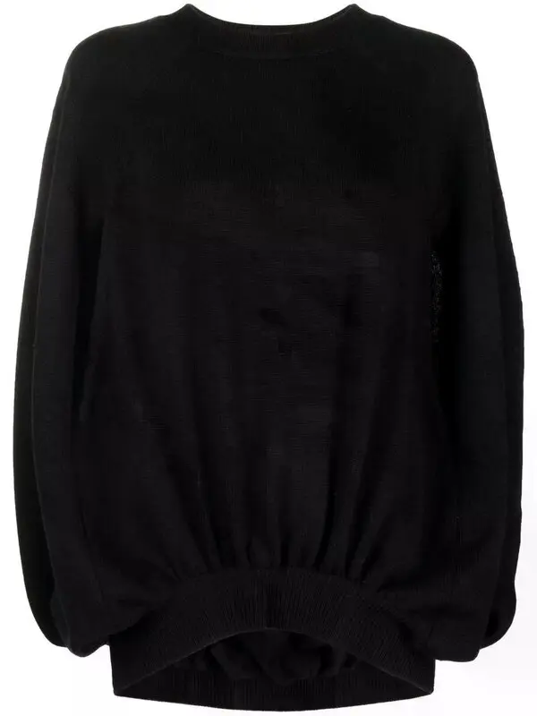 Versace Slit-sleeve Jumper - Black