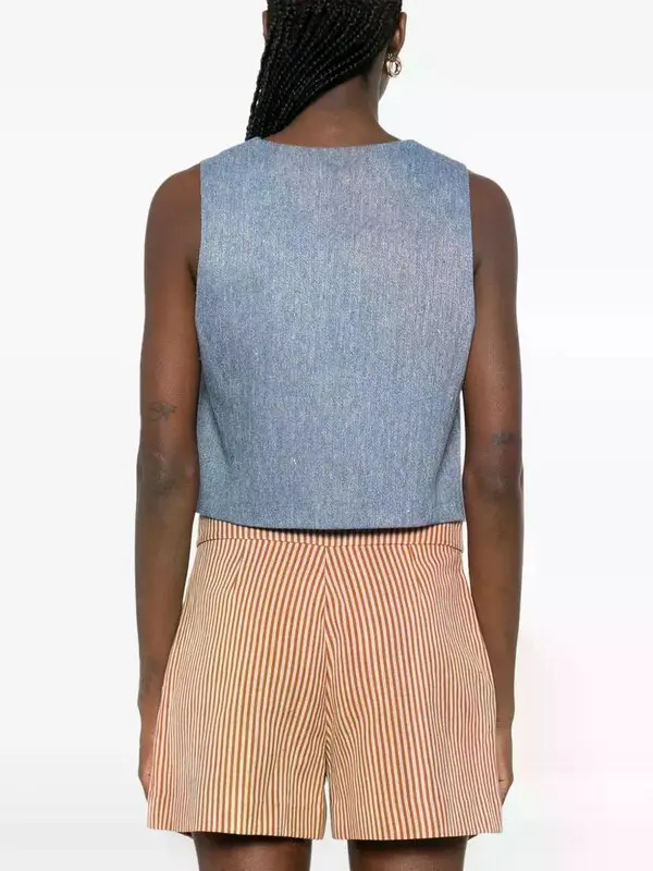 CIRCOLO 1901 Denim V-neck Waistcoat