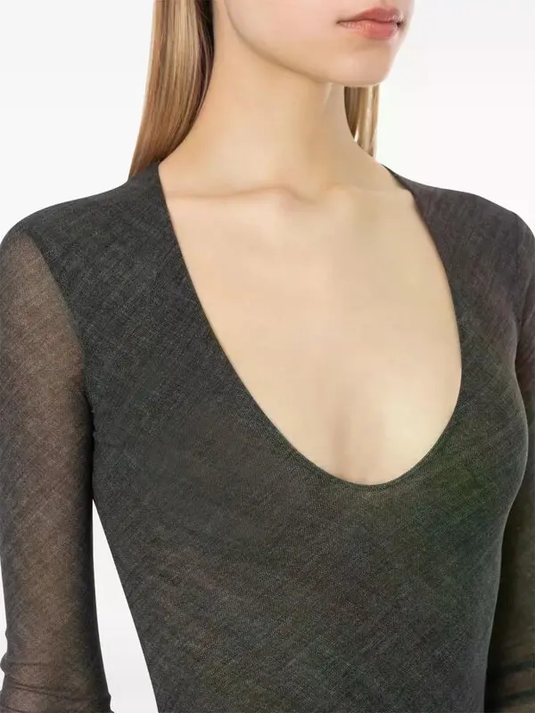 Philosophy Di Lorenzo Serafini U-neck Long-sleeve Bodysuit