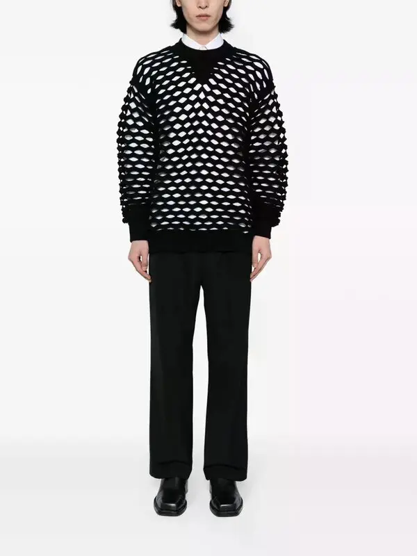 Junya Watanabe Laser Cut Detail Crew Neck Jumper