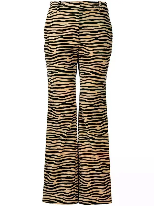 Rabanne Tiger Print Straight-leg Trousers - Multicolour