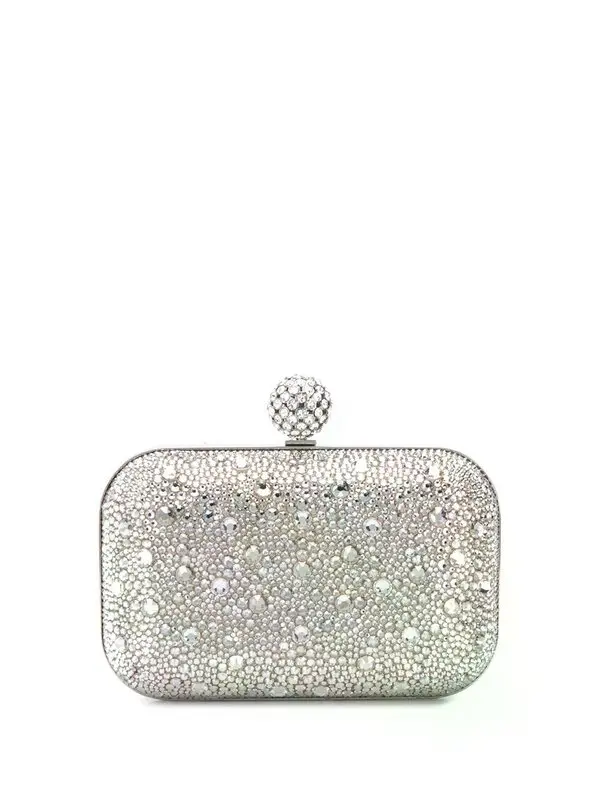 JIMMY CHOO Cloud Crystal-embellished Clutch - Silver