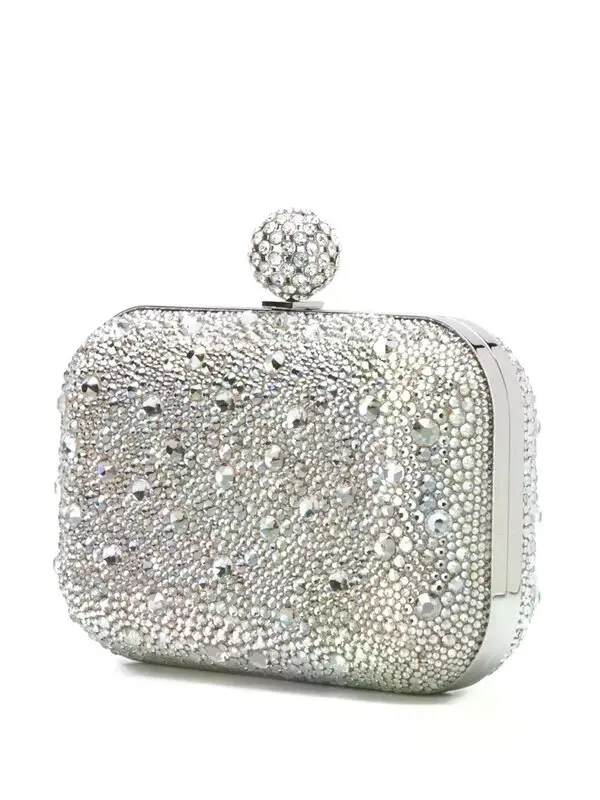 JIMMY CHOO Cloud Crystal-embellished Clutch - Silver