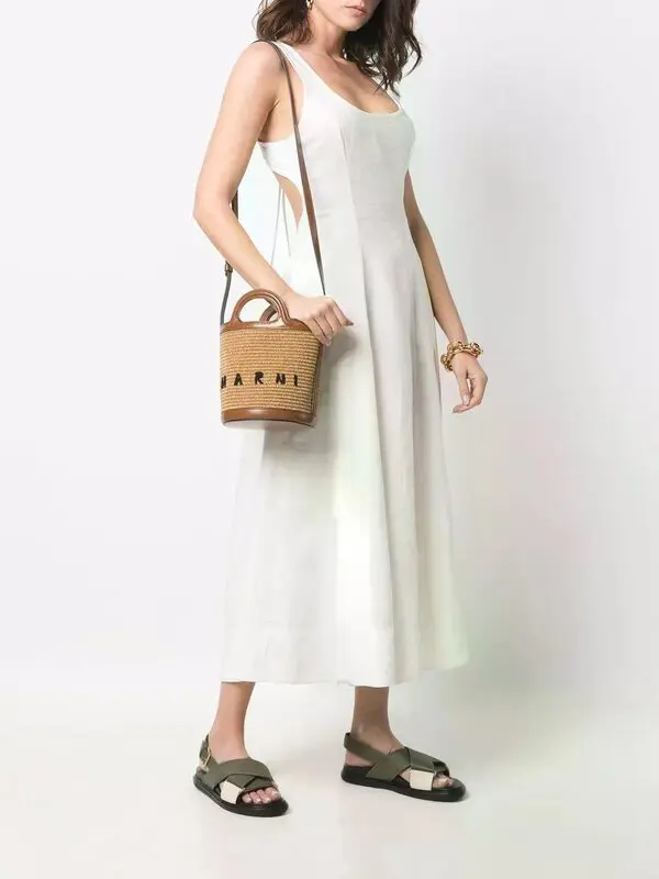 Marni Small Raffia-effect Bucket Bag