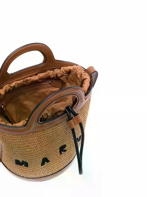 Marni Small Raffia-effect Bucket Bag