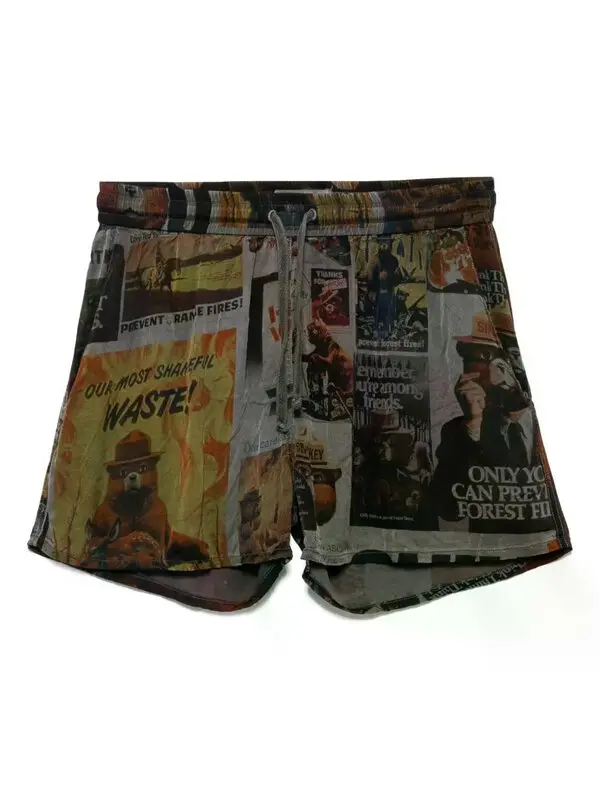 STAIN SHADE Graphic Print Shorts
