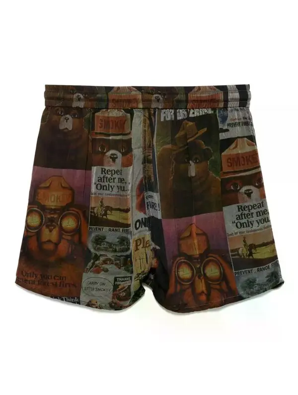 STAIN SHADE Graphic Print Shorts