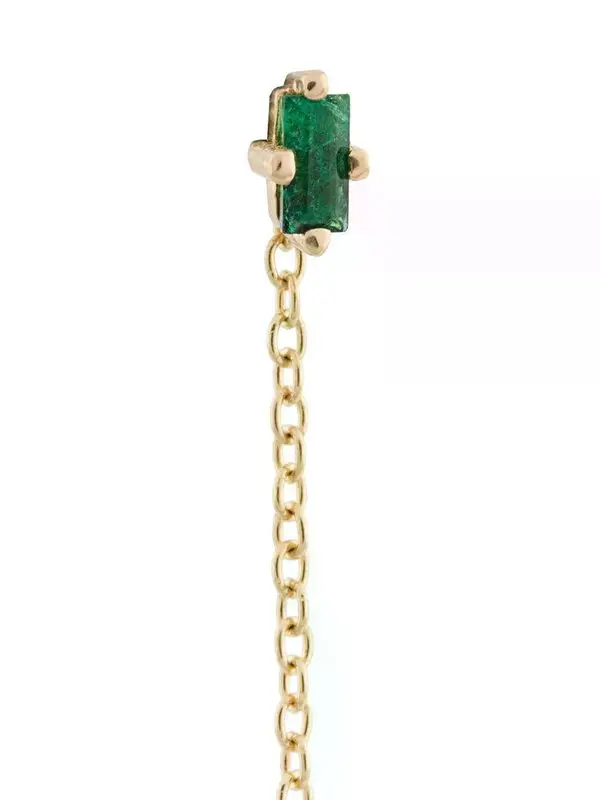 Lizzie Mandler 18k Yellow Gold Emerald Baguette Drop Earrings - Metallic