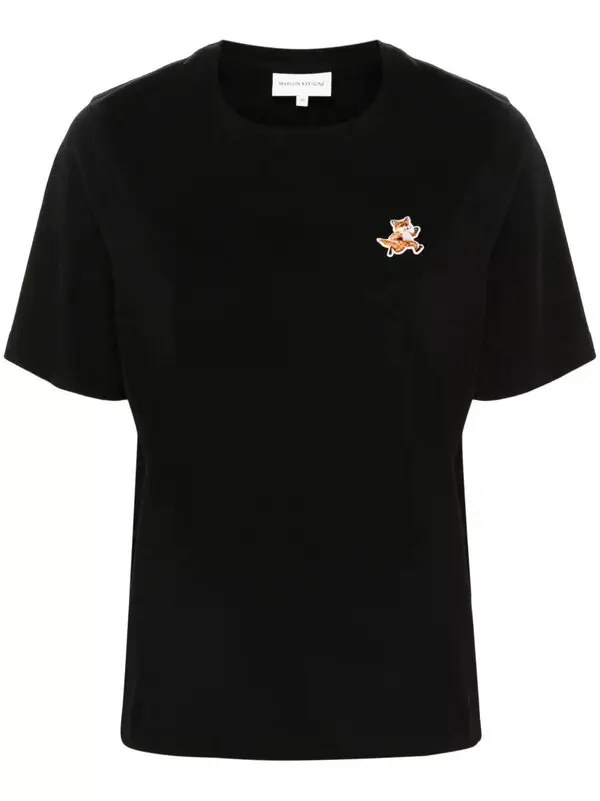 Maison Kitsuné Speedy Fox Appliqué T-shirt - Black