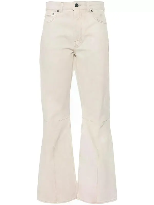 Our Legacy Moto-cut Flared Jeans In Light Beige