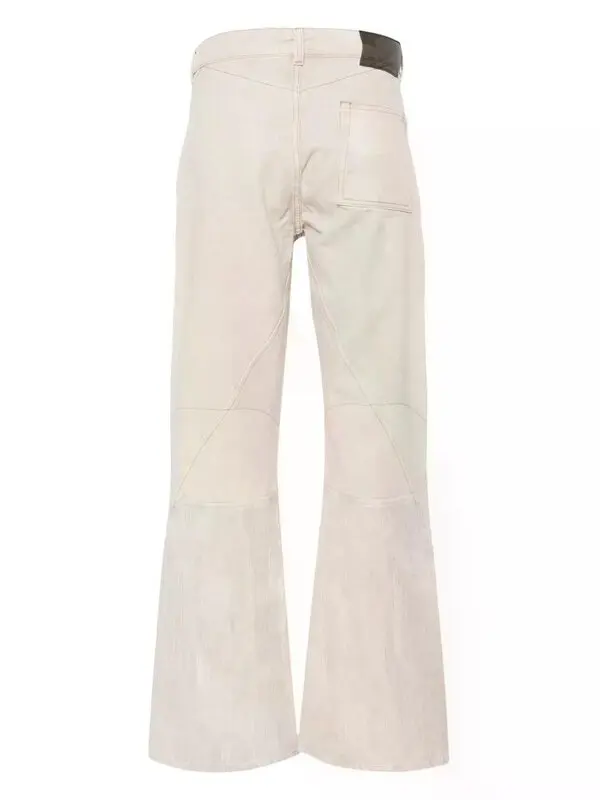 Our Legacy Moto-cut Flared Jeans In Light Beige
