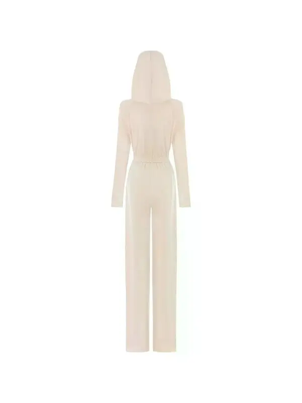 ANNAFOXY Draped Hooded Jumpsuit