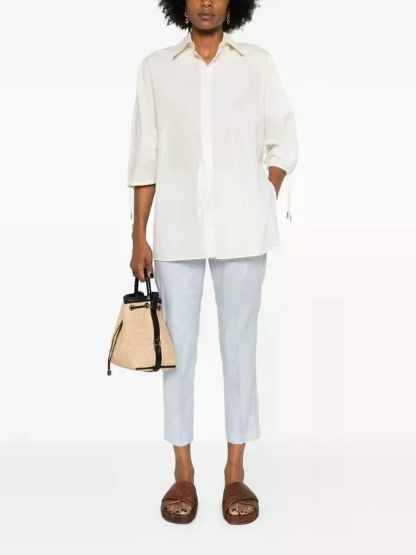 Peserico Beaded Trim Taffeta Shirt
