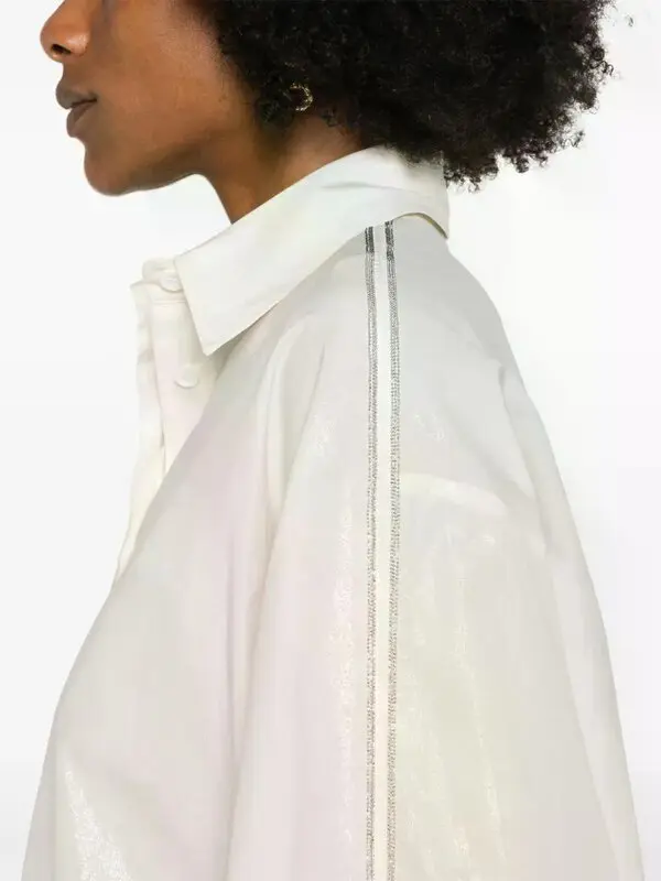 Peserico Beaded Trim Taffeta Shirt