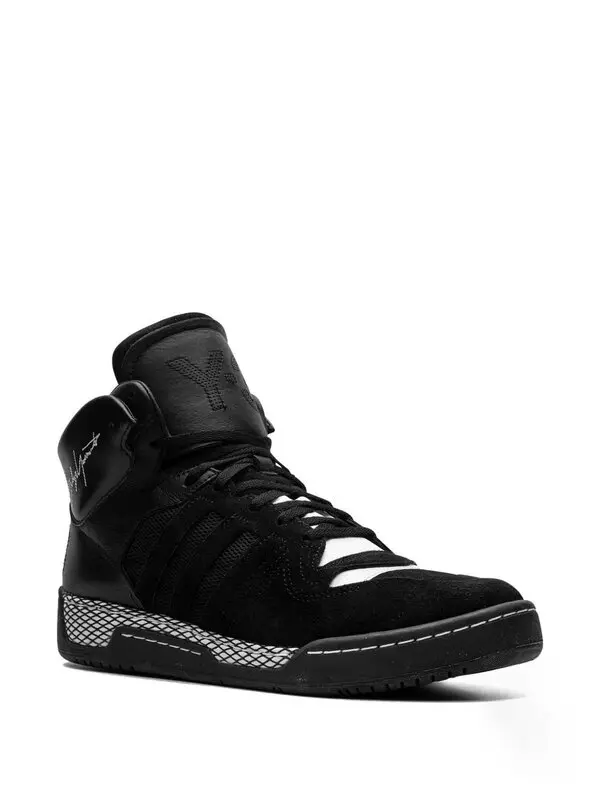 Y3 High-top Lace-up Sneakers - Black