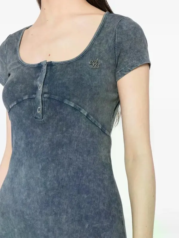 B+AB Logo-appliqué Ribbed Minidress