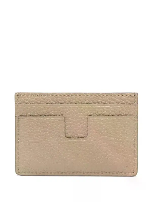 TOM FORD Leather Card Holder - Neutrals