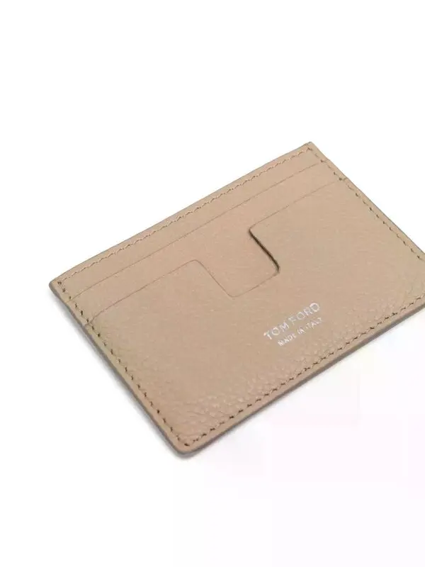 TOM FORD Leather Card Holder - Neutrals