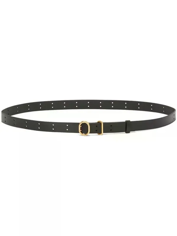 JIL SANDER Cannolo Leather Belt - Black