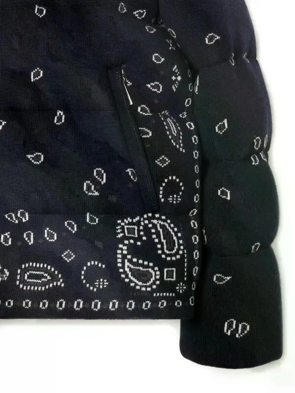 Alanui Bandana Jacquard Puffer Jacket