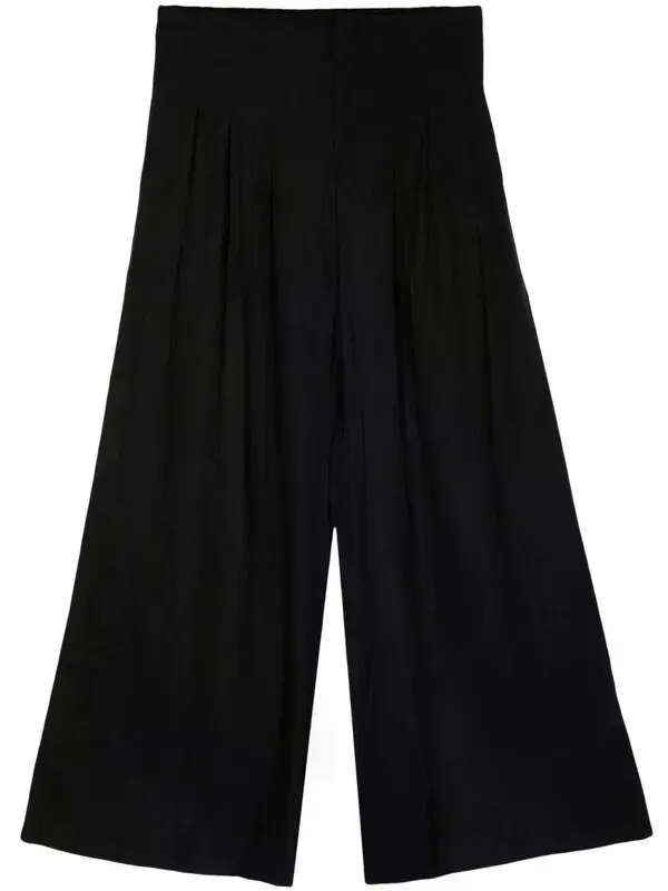 B+AB Wide-leg Cropped Trousers - Black