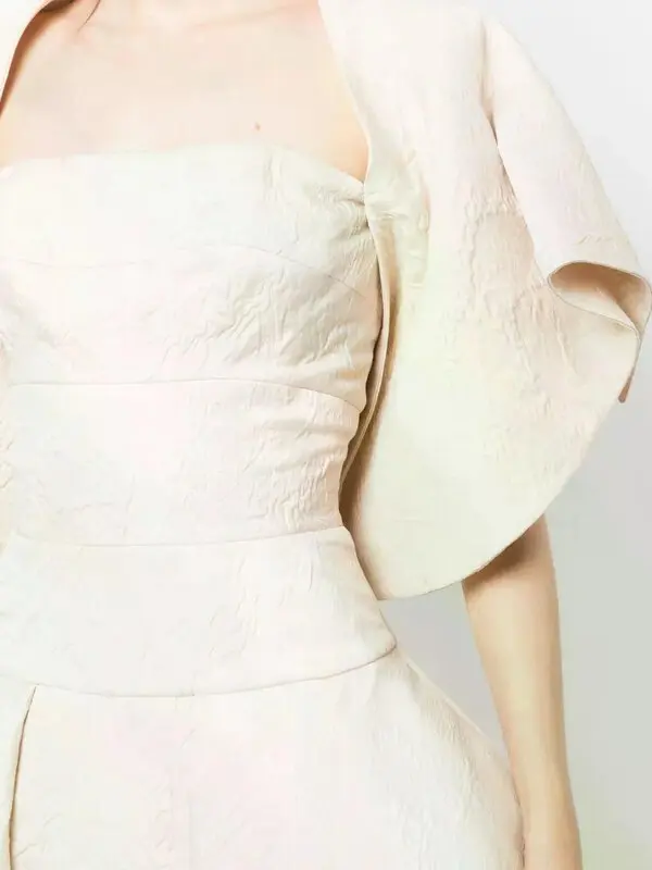 SAIID KOBEISY Brocade Effect Maxi Ball Dress