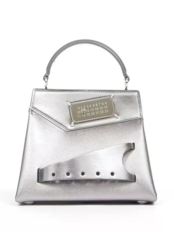 MAISON MARGIELA Snatched Leather Tote Bag - Silver