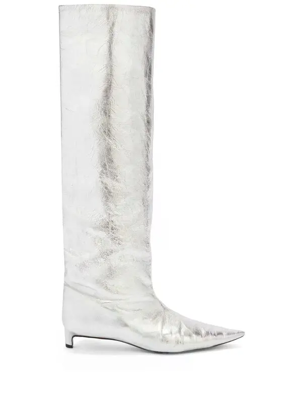 JIL SANDER Metallic Knee High Boots