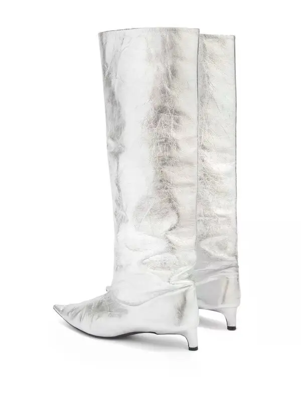 JIL SANDER Metallic Knee High Boots