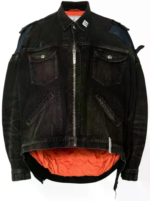 Mihara Yasuhiro Layered Denim Bomber Jacket