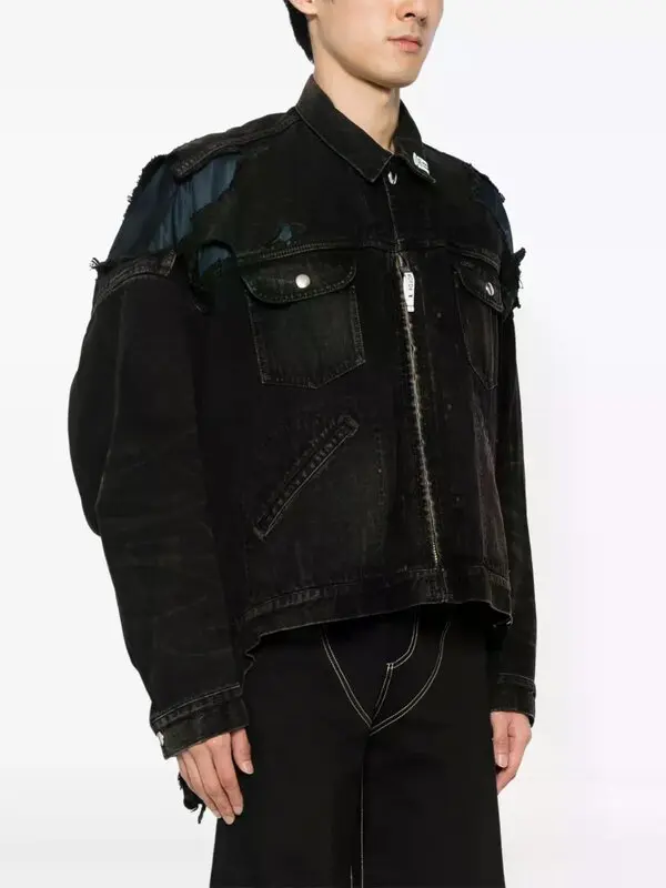 Mihara Yasuhiro Layered Denim Bomber Jacket