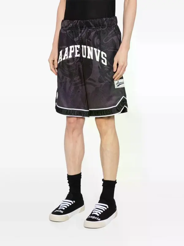 AAPE BY *A BATHING APE Graphic Print Track Shorts