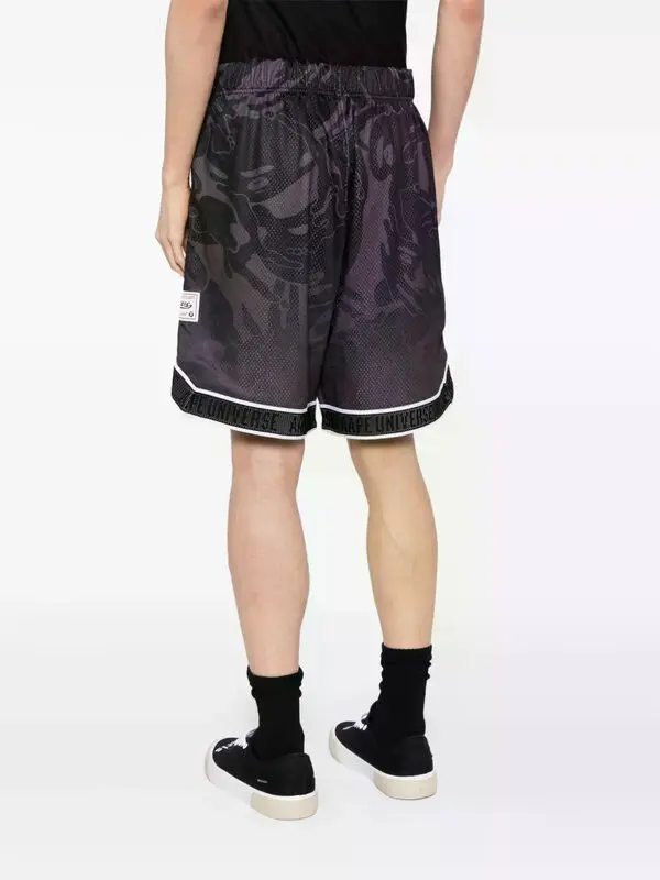 AAPE BY *A BATHING APE Graphic Print Track Shorts