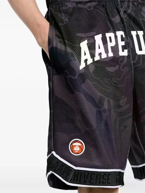 AAPE BY *A BATHING APE Graphic Print Track Shorts