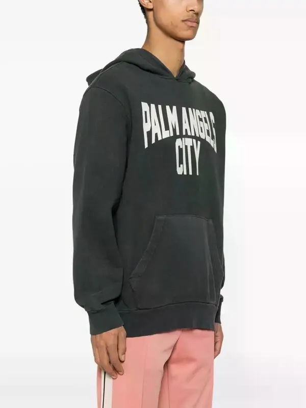 Palm Angels Logo-print Cotton Jersey Hoodie