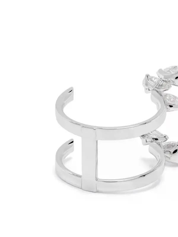 REPOSSI 18kt White Gold Pear Cut Diamond Ring