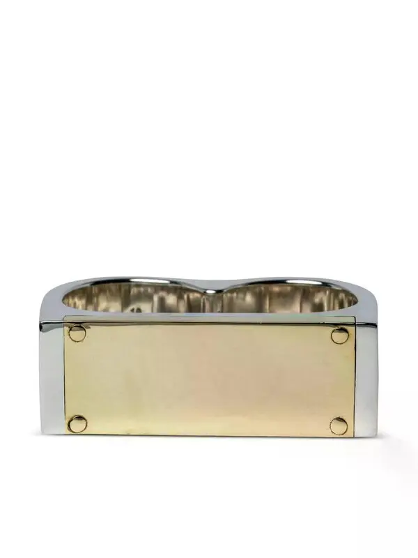 PARTS OF FOUR Plate Double Ring - Silver