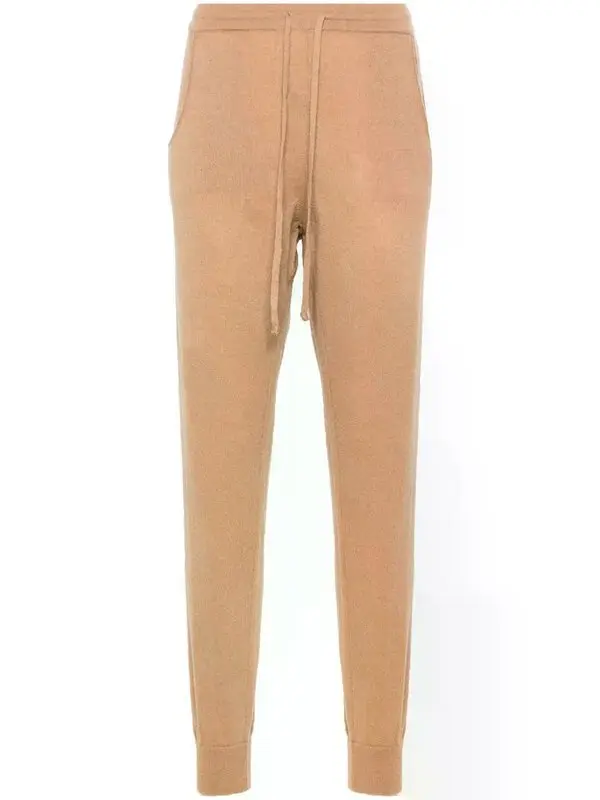 TEDDY CASHMERE Milano Mid-rise Track Trousers - Brown