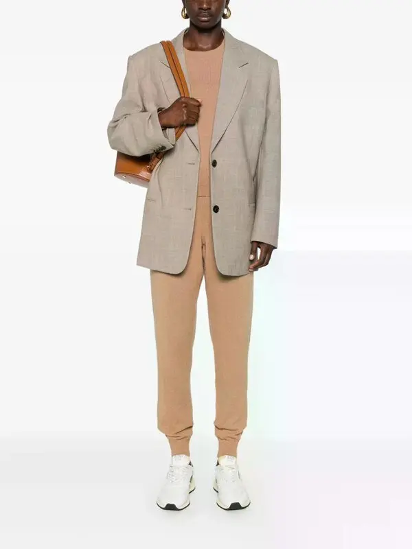 TEDDY CASHMERE Milano Mid-rise Track Trousers - Brown
