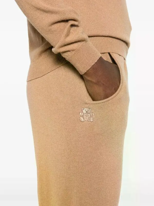 TEDDY CASHMERE Milano Mid-rise Track Trousers - Brown