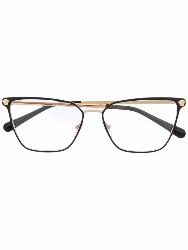 Versace Square Frame Eyeglasses - Black