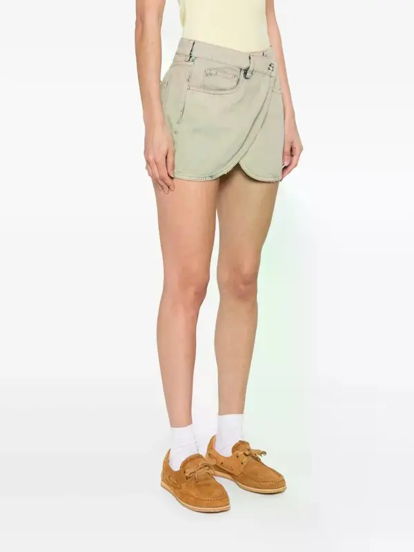 Coperni Ash Denim Wrap Mini Skirt
