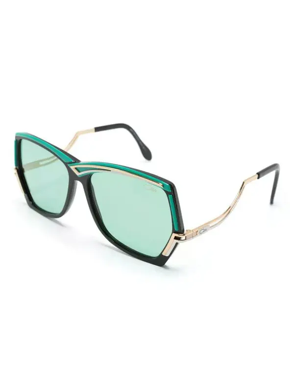 Cazal Geometric Frame Sunglasses - Black