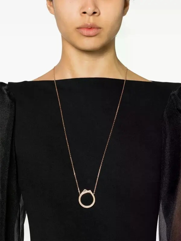 REPOSSI 18kt Rose Gold Antifer Diamond Pendant Necklace