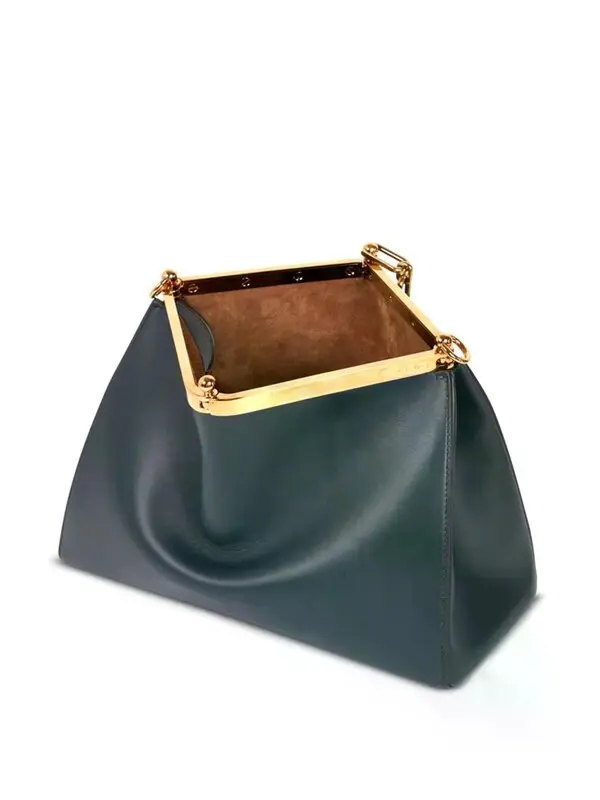 Etro Medium Vela Leather Shoulder Bag - Green