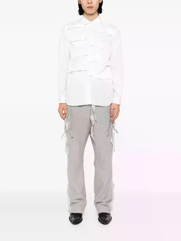 MIDORIKAWA Light Cut-out Detail Trousers - Grey