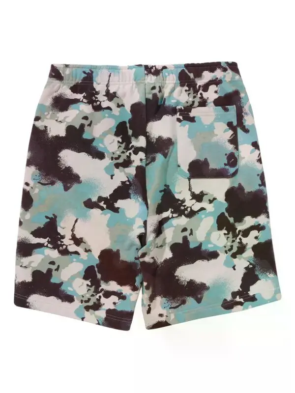 A BATHING APE Camouflage Shark Graphic Shorts